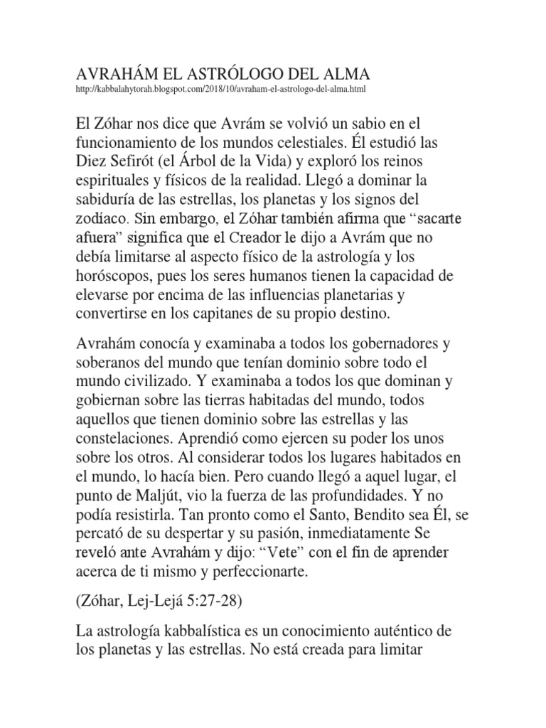 Avrahám El Astrólogo Del Alma | PDF | Astrología | Alma