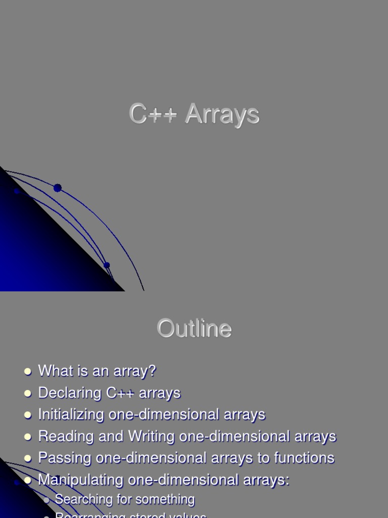 C++ Arrays | PDF | Array Data Structure | Theoretical Computer Science