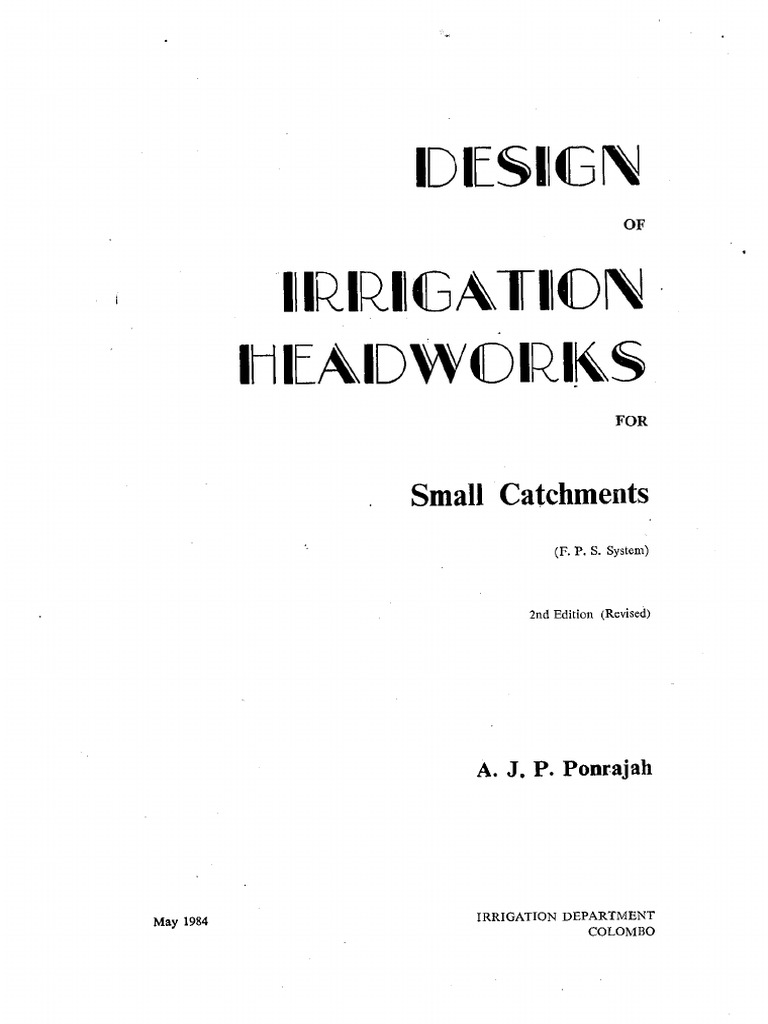 Design of Irrigation Headworks-AJP | PDF