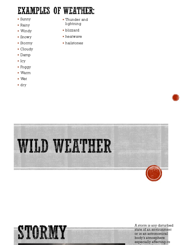 Examples of Weather | PDF