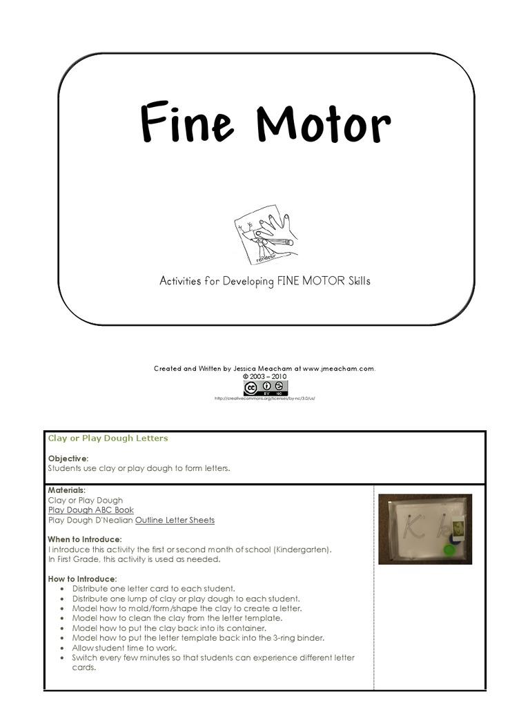 Fine Motor Activities | PDF