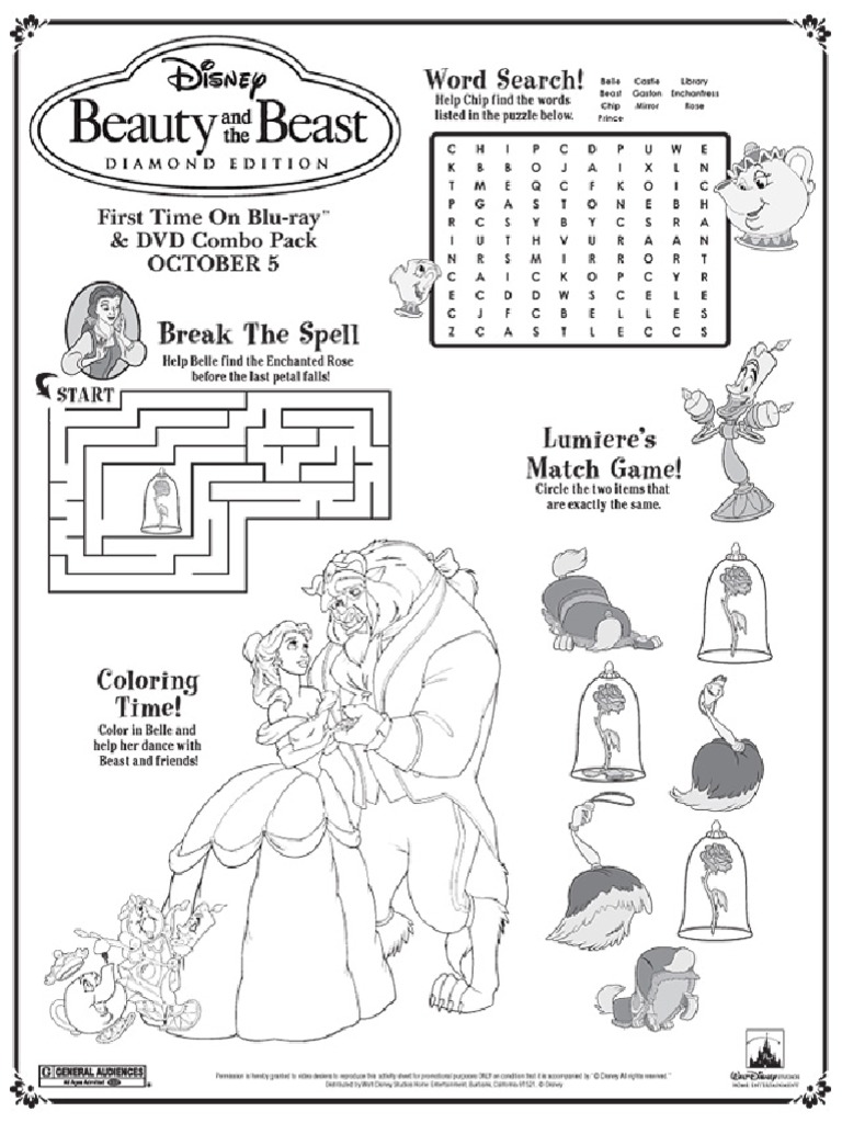 Beauty and The Beast Activity | PDF