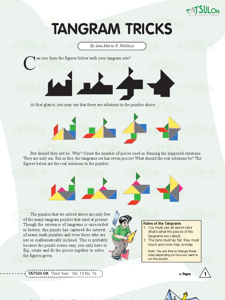 TSKEP1313 Tangram | PDF | Polygon | Triangle
