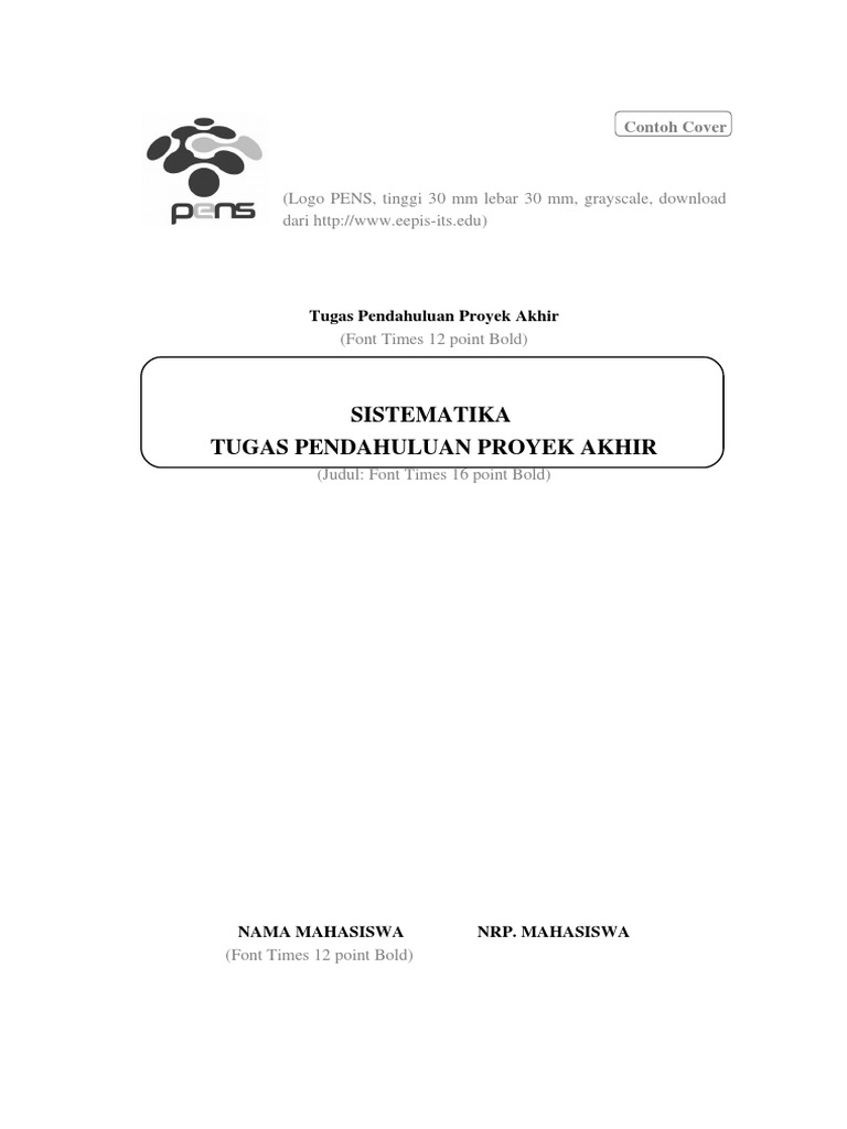 Format Proposal Proyek Akhir | PDF