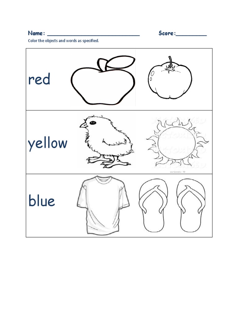 Color and Shape Worksheets | PDF | Rectangle | Color