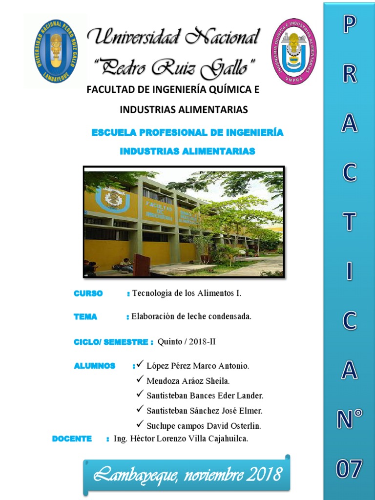 Pract#07 - Leche Condensada | PDF | Leche | Azúcar