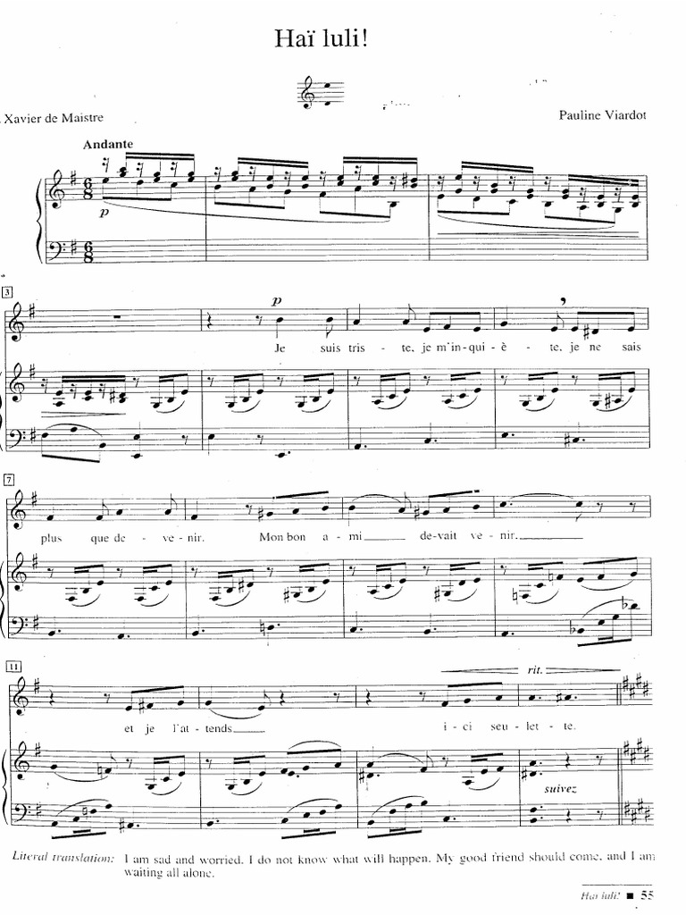 Hai Luli! - Pauline Viardot | PDF