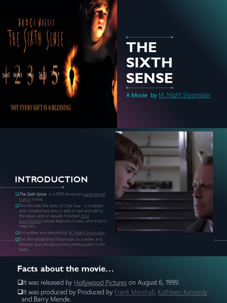 THE Sixth Sense: A Movie by M. Night Shyamalan | PDF | Leisure