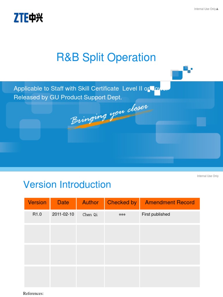 R&B Split Operation Guide | PDF | Oracle Database | Databases