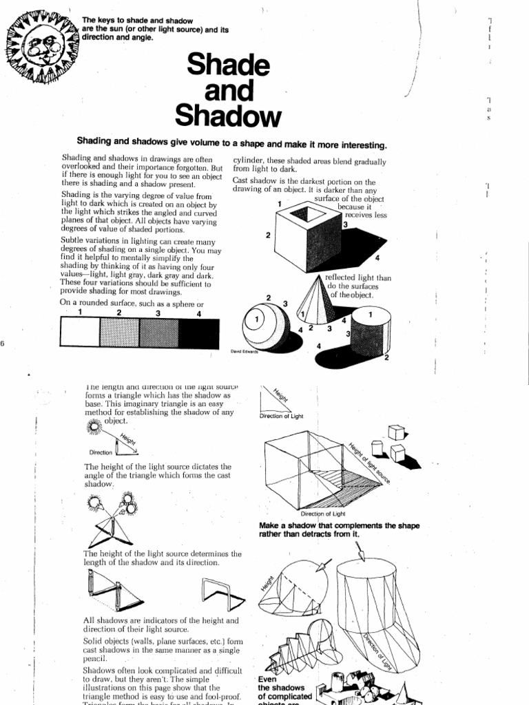 Shade and Shadow: Shading and Shadows Give Volume To A Shape and Make ...