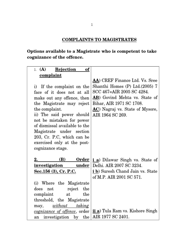 Complaints To Magistrates Arjun | PDF | U.S. Securities And Exchange ...