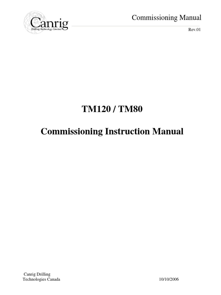 TM 120 Commissioning Manual - Rev.01 REVISADO | PDF | Valve ...