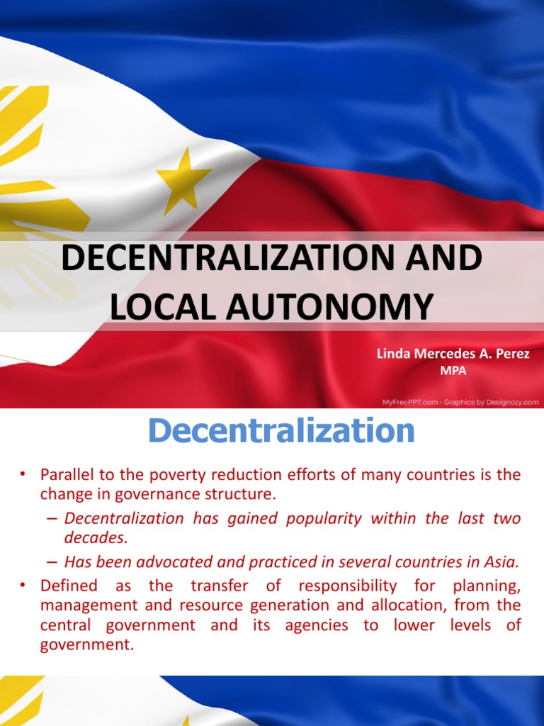 Decentralization and Local Autonomy | PDF | Local Government | Decentralization