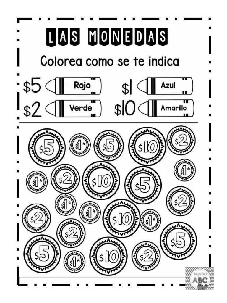 Ejercicios Conteo y Monedas Preescolar