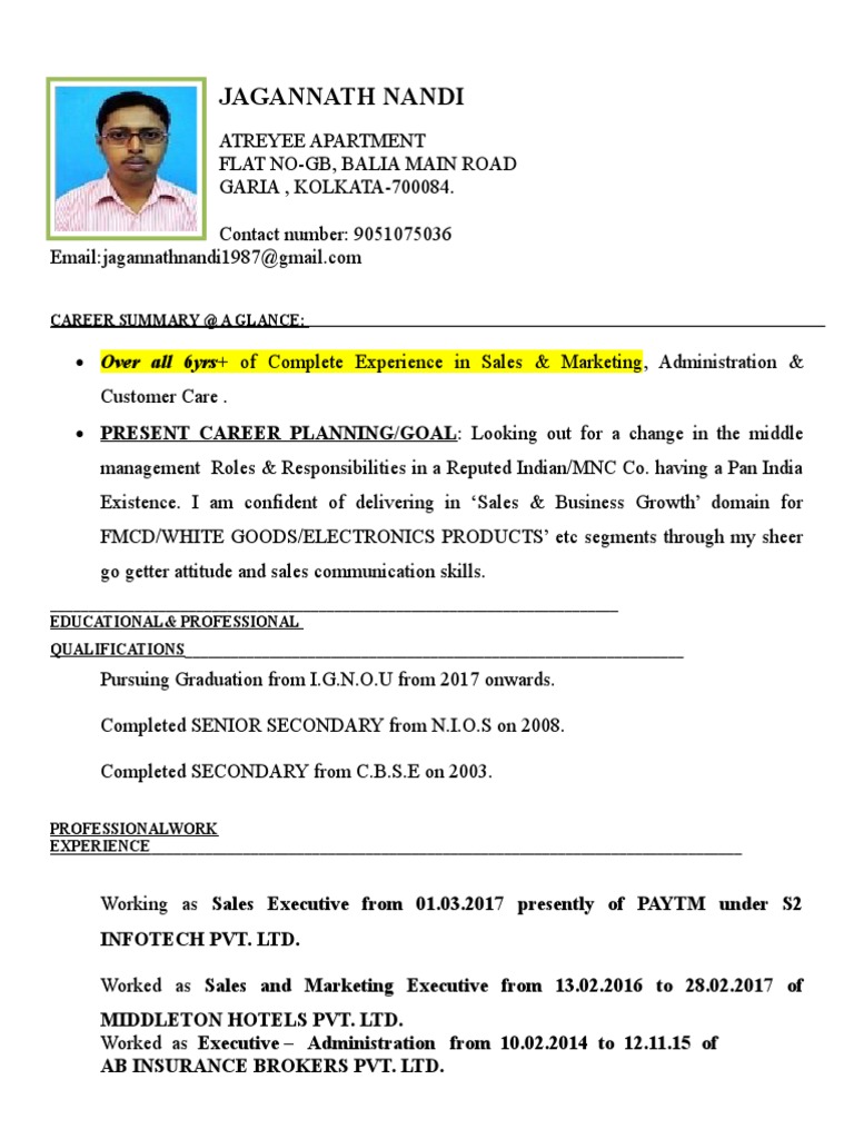 Jagannath Nandi: Infotech Pvt. LTD | PDF