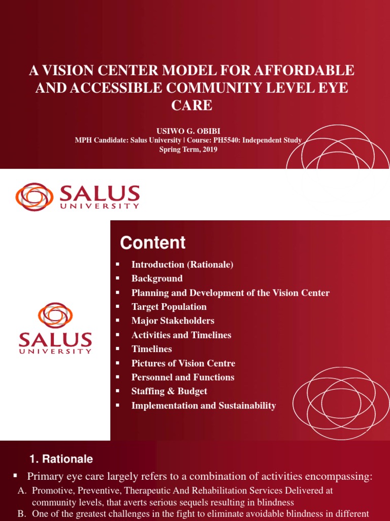 Vision Center Model for Eye Care Access | PDF | Optometry | Health Care