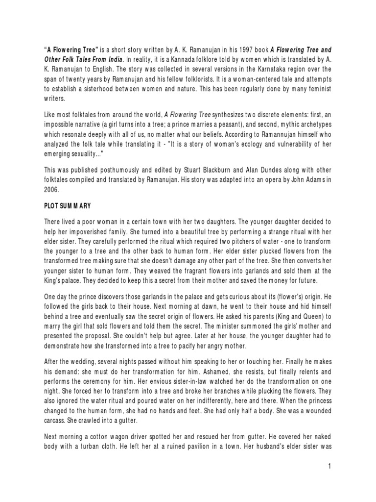 A Flowering Tree | PDF | Folklore | Poetry