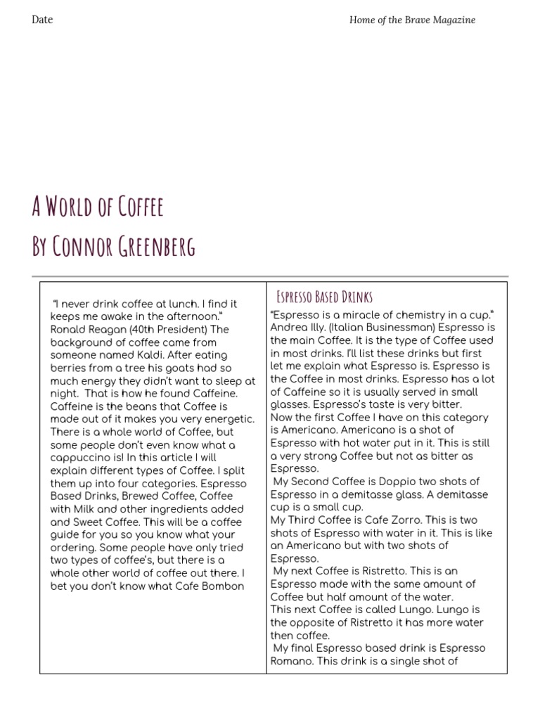 Connor Greenberg - Copy of Feature Article Design Template | PDF ...