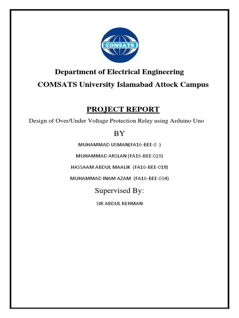 Design Over/Under Voltage Protection Relay using Arduino | PDF | Relay ...