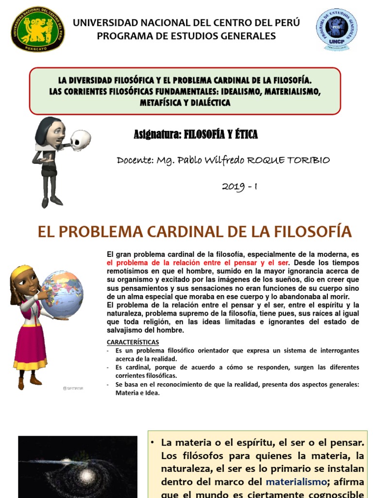Análisis de las principales corrientes filosóficas y el problema ...