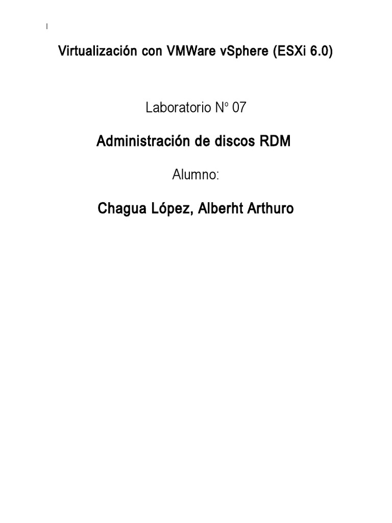 Lab08 - Vmware - Discos RDM y VMDK | PDF | V Mware | Virtualización