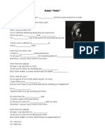 Adele Hello Lyrics | PDF