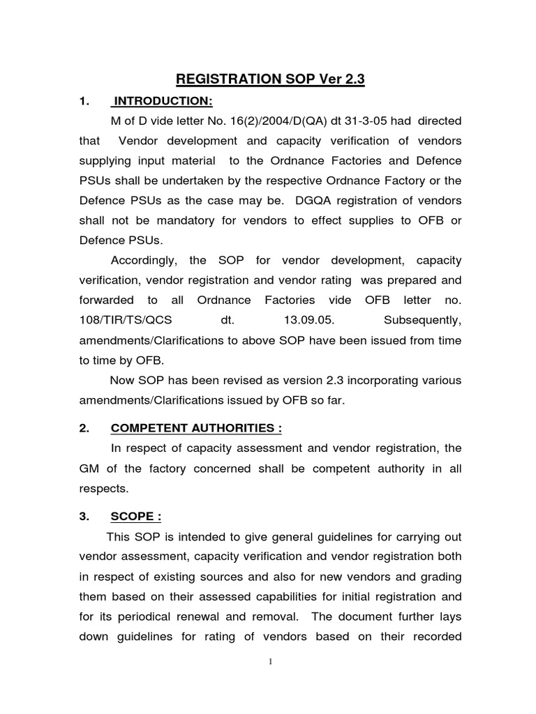 Vendor Registration | PDF | Verification And Validation | Procurement