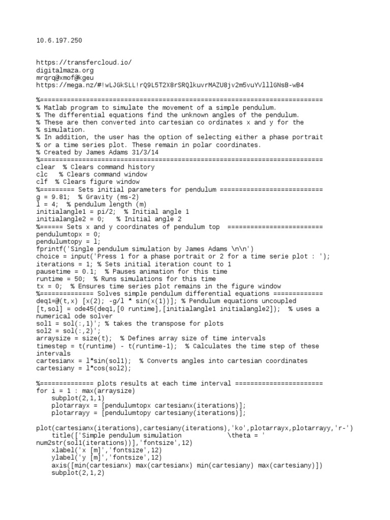Matlab Pdf Cartesian Coordinate System Equations