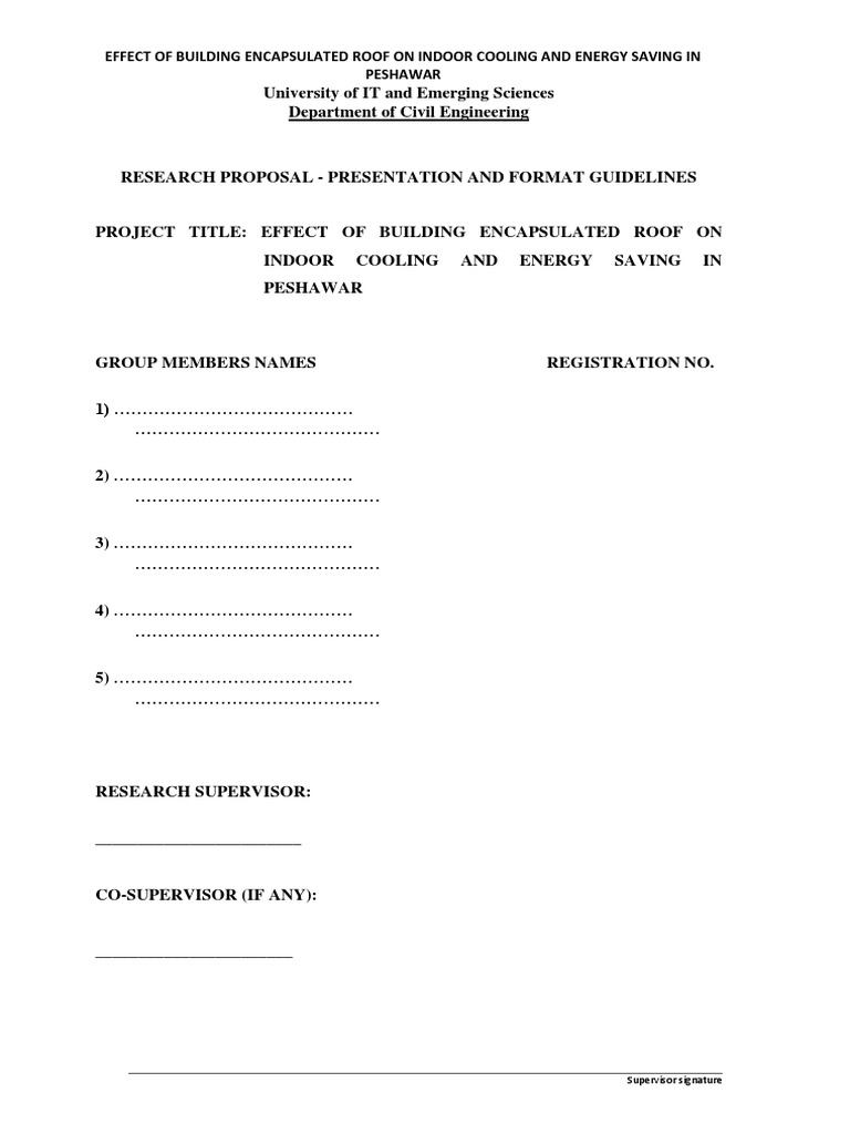 Research Proposal Template | PDF | Building Insulation | Energy ...