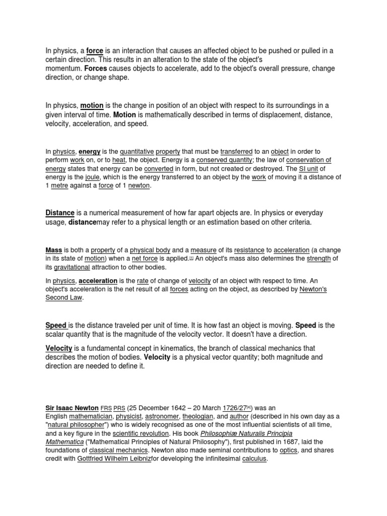 PHYSICS/FILIPINO | PDF | Acceleration | Force