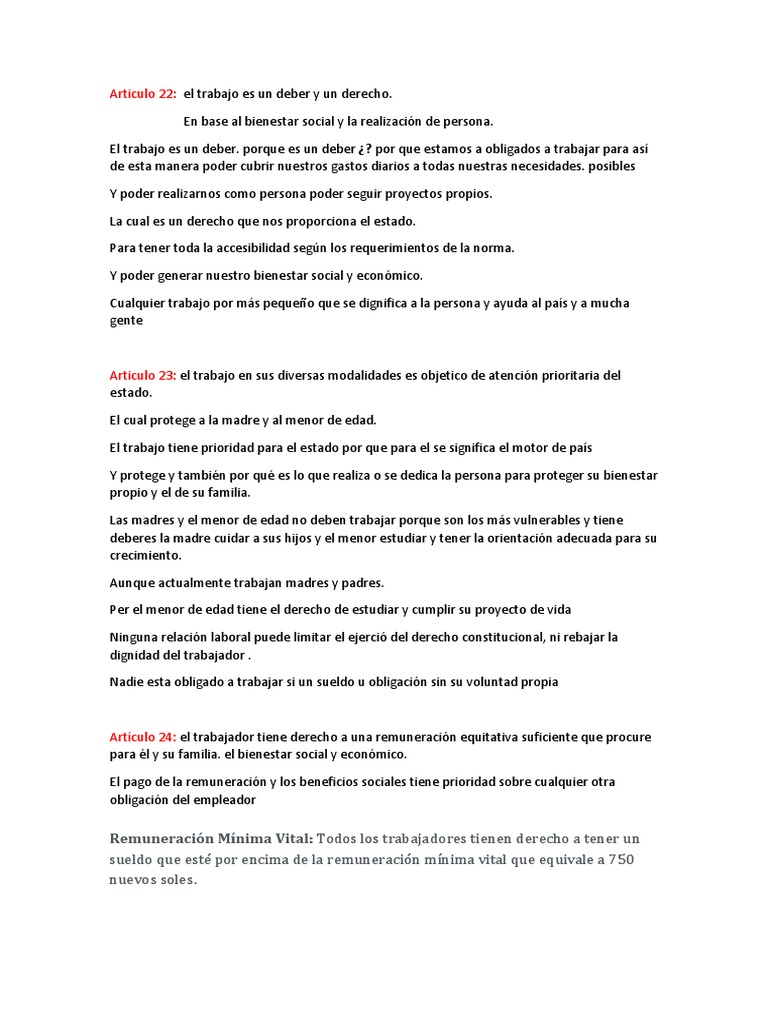 Articulo 22 Al 29 | PDF | Derecho laboral | Salario