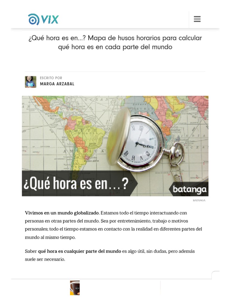 ¿Qué Hora Es en Mapa de Husos Horarios para Calcular Qué Hora Es en ...