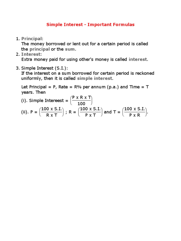 Simple Interest PDF | PDF | Teaching Methods & Materials