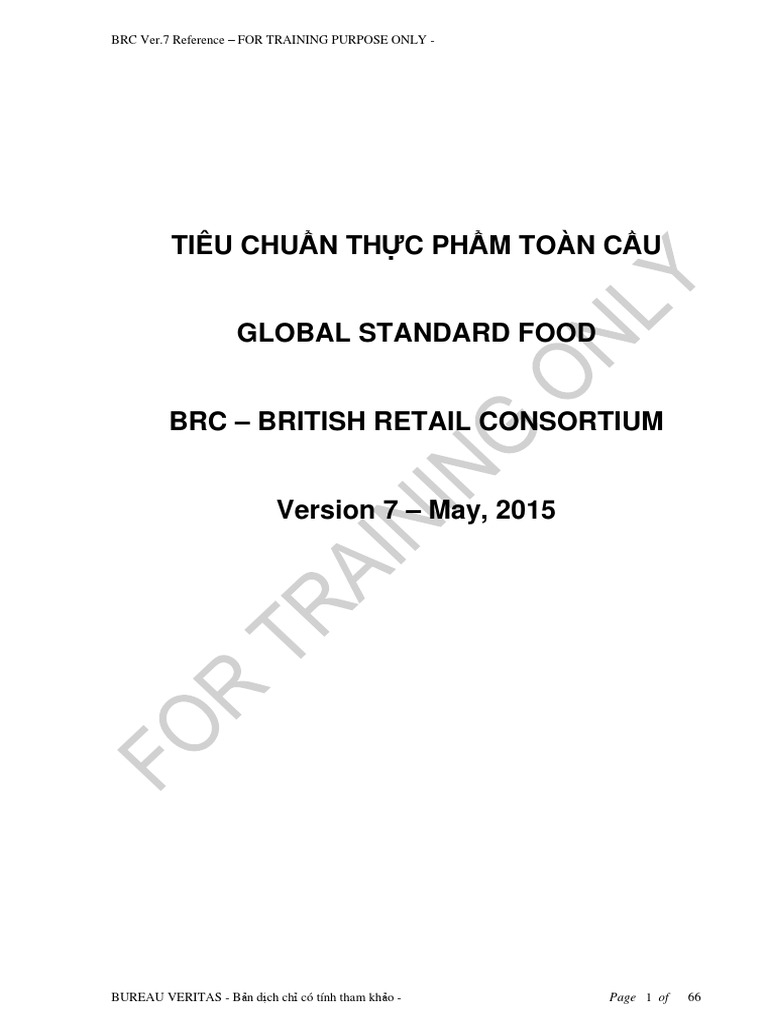 BRC Version 7 E V | PDF