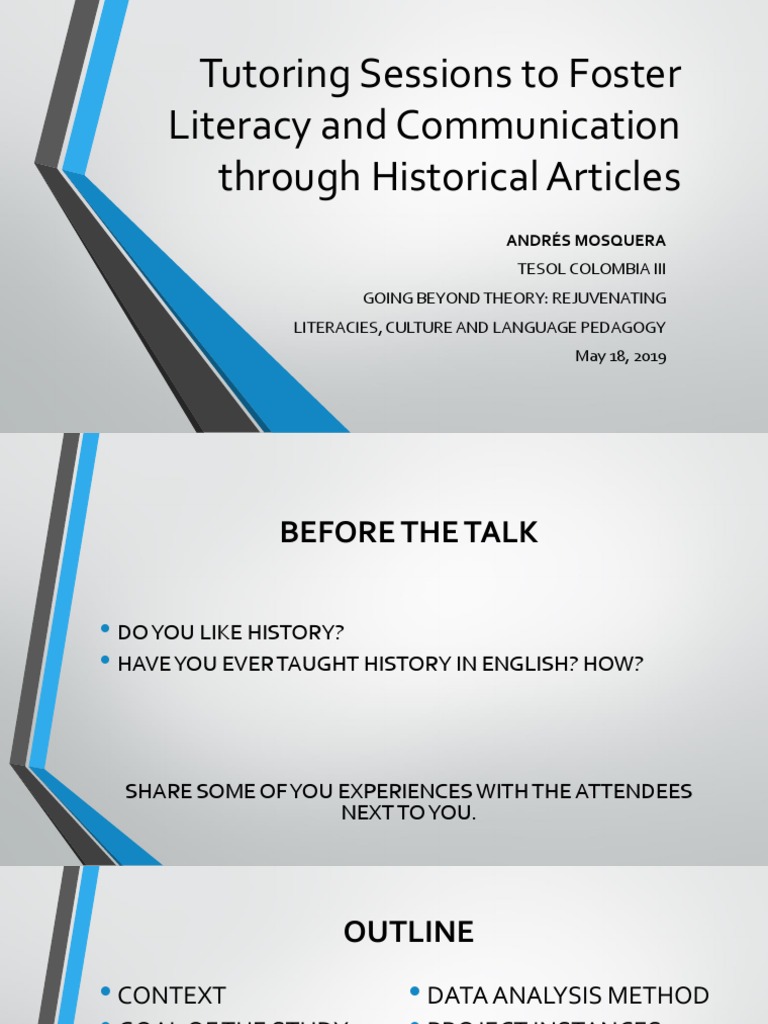 Presentation Tesol Colombia III | PDF | Tutor | Pedagogy