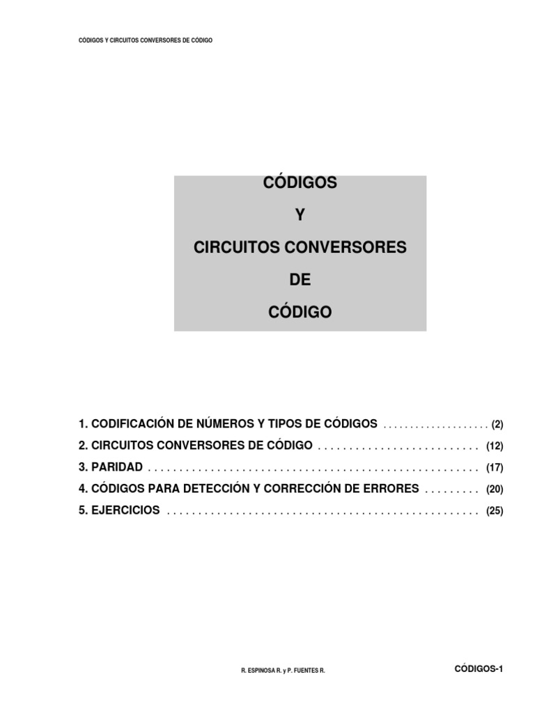 Codigos Circuitos Convesores Codigo PDF | PDF | Decimal codificado en binario | Poco