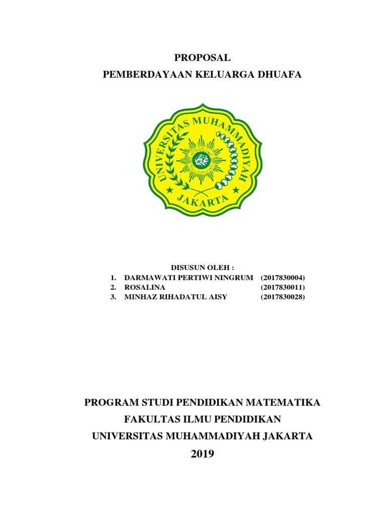 Proposal Pemberdayaan Keluarga Dhuafa | PDF | Kesehatan Holistik