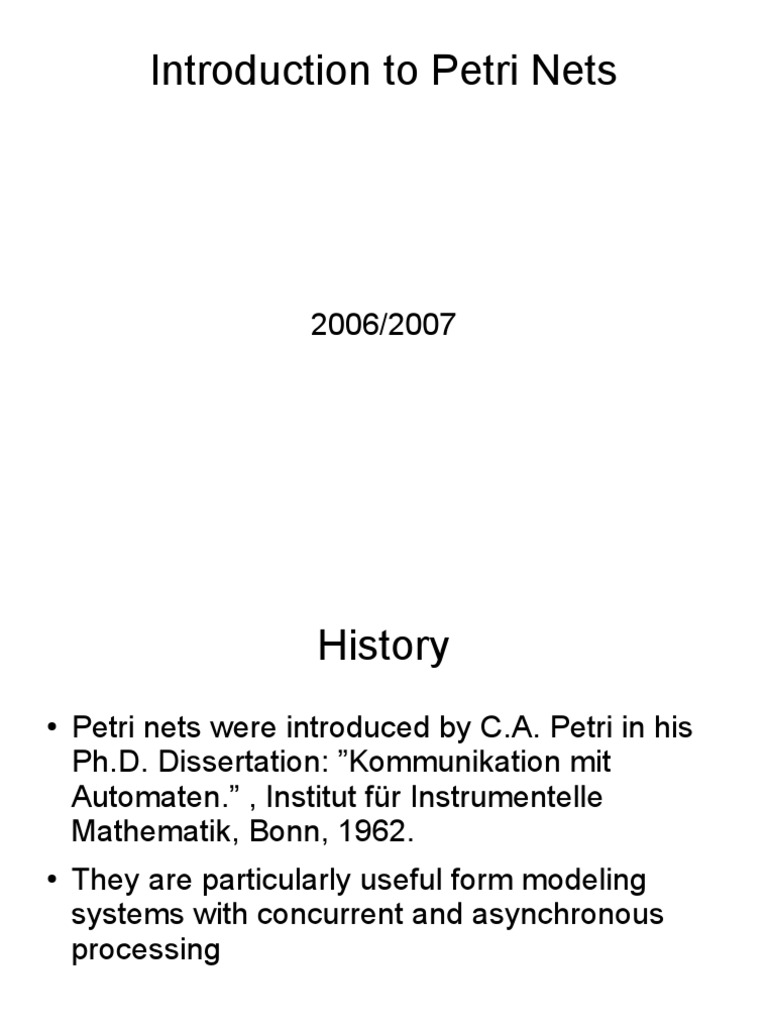 Introduction to Petri Nets and Boundedness | PDF | Theoretical Computer Science | Areas Of ...