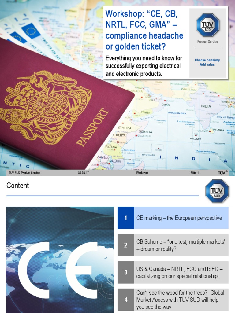 Ce CB NRTL FCC Gma Workshop Presentations | PDF | Business