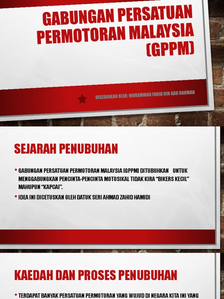 Gabungan Persatuan Permotoran Malaysia (GPPM) | PDF