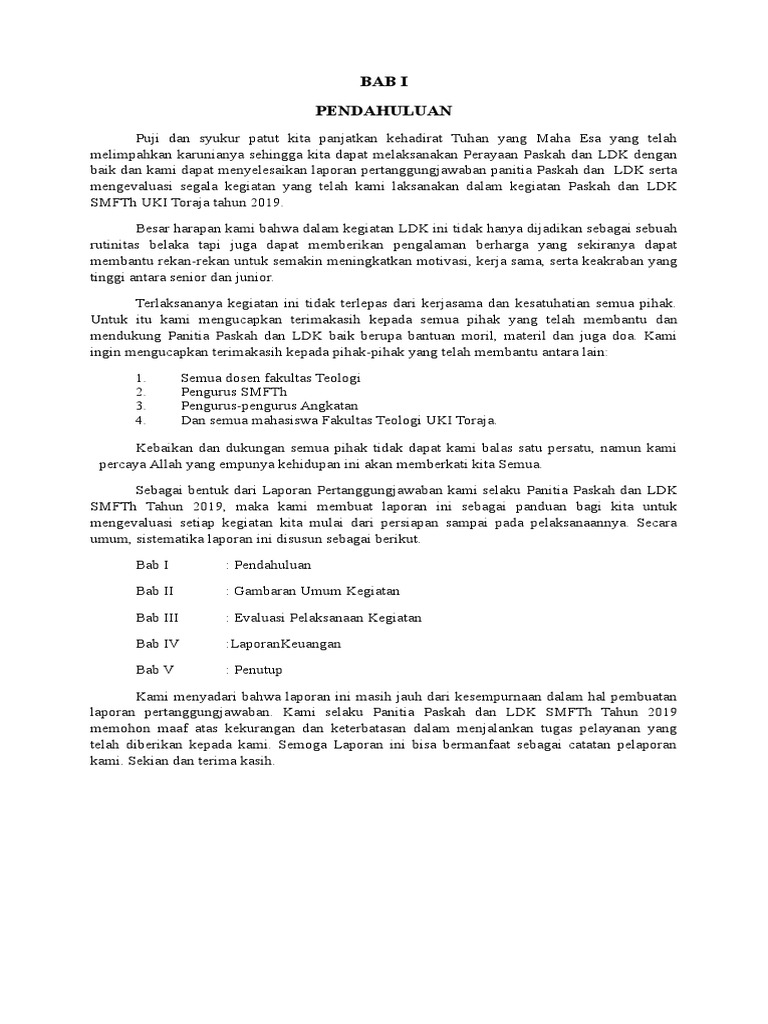 LPJ Paskah Dan LDK | PDF