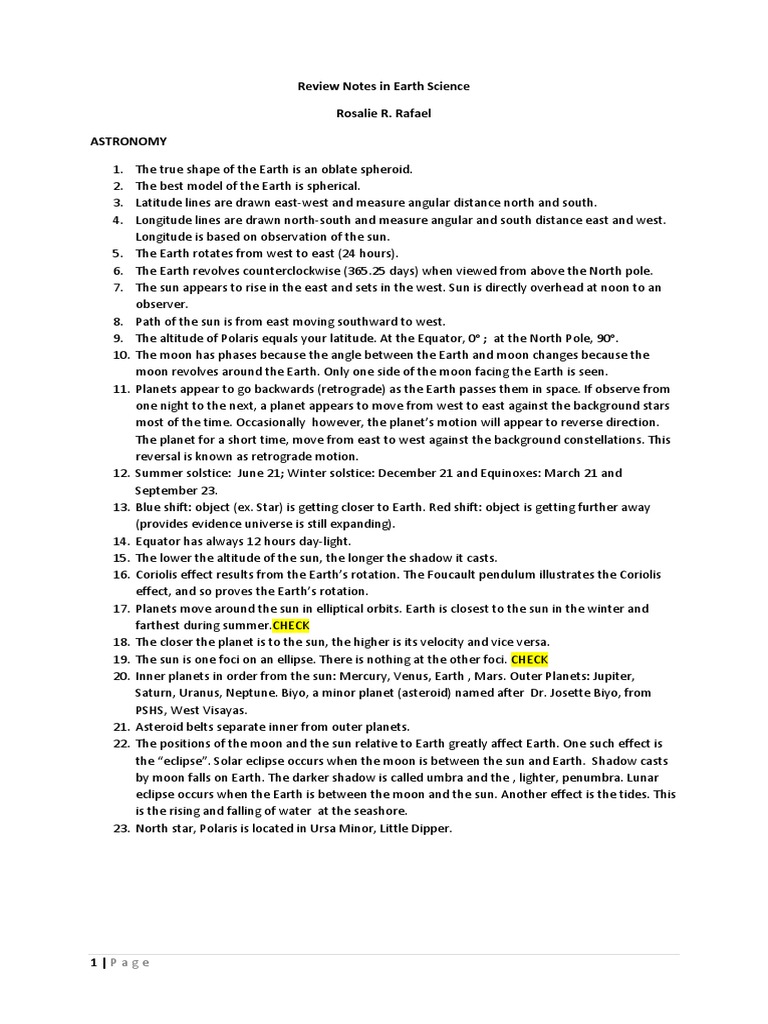 Earth Science LET Review May 2014 | PDF | Rock (Geology) | Earthquakes