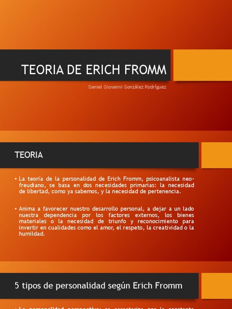 Teoria de Erich Fromm | PDF