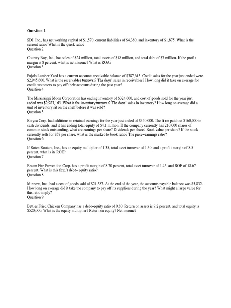 Ratios Questions | PDF | Law
