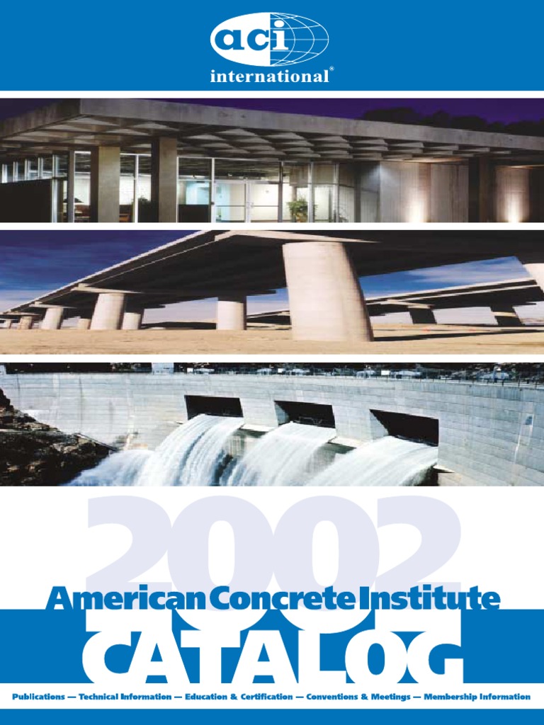ACI Catalogue 2002 | PDF | Reinforced Concrete | Concrete