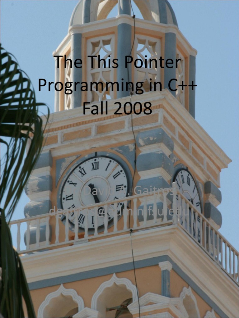 Understanding the "this" Pointer in C++ | PDF