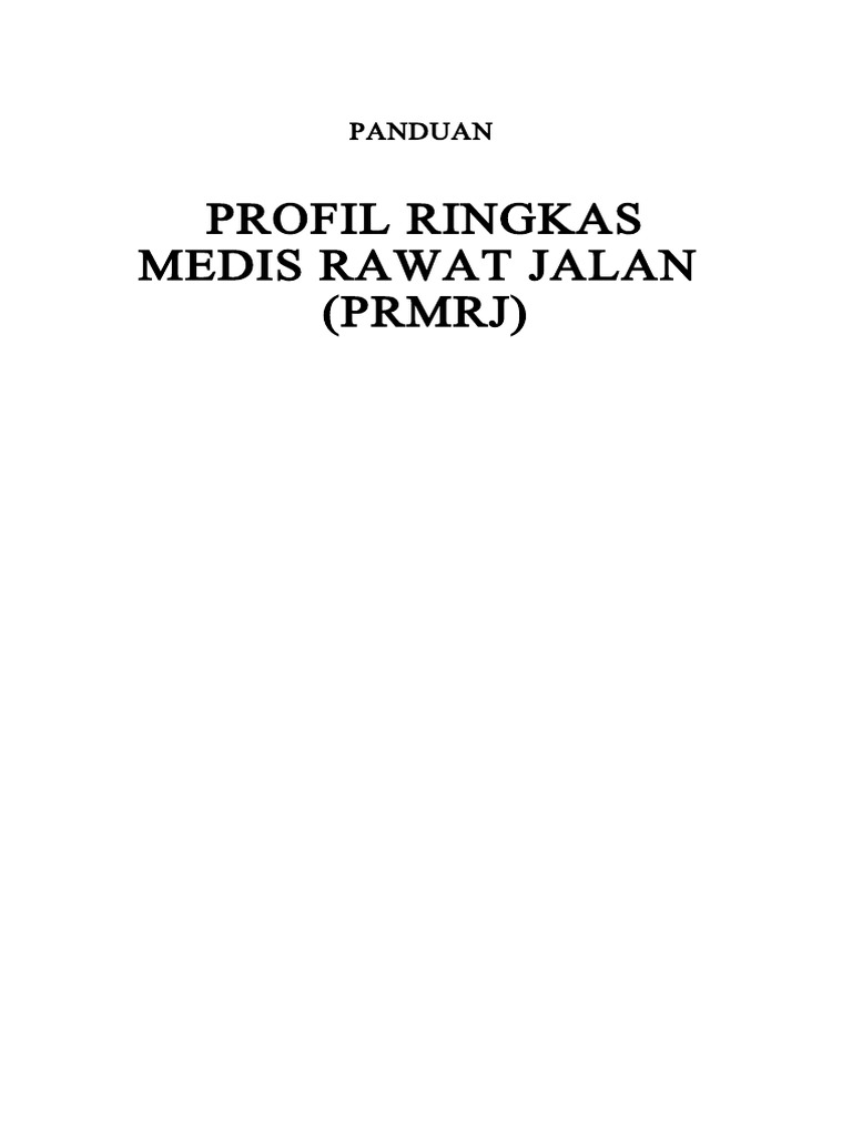 Panduan PRMRJ | PDF