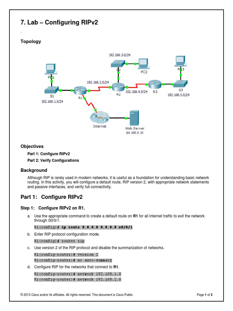 8.2.5.3 Packet Tracer - Configuring IPv6 Addressing Instructions | PDF | Router (Computing ...