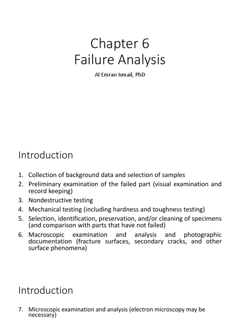 Failure Analysis: Al Emran Ismail, PHD | PDF | Fracture | Fracture ...