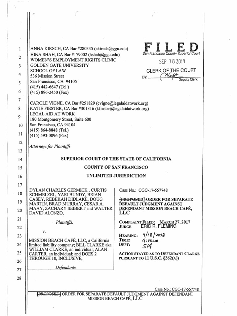 Order For Seperate Default Judgement Granted | PDF